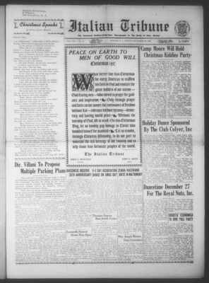 "Italian Tribune, December 19, 1947" by Italian Tribune Editorial Board