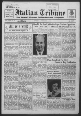 "Italian Tribune, July 1, 1960" by Italian Tribune Editorial Board